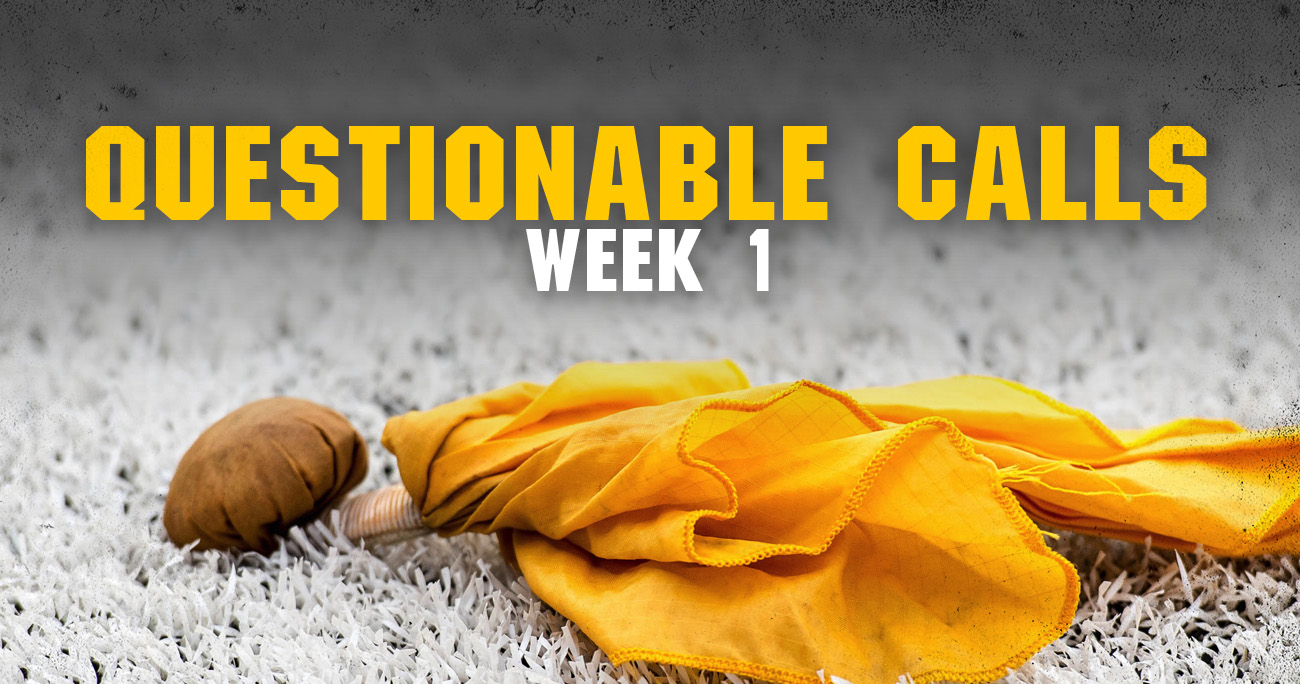 Questionable calls and ejections: Week 1 - Saturday Down South