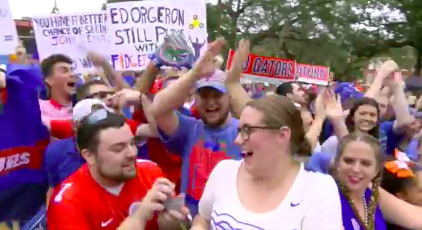 WATCH: Florida fans get engaged during SEC Nation - Saturday Down South
