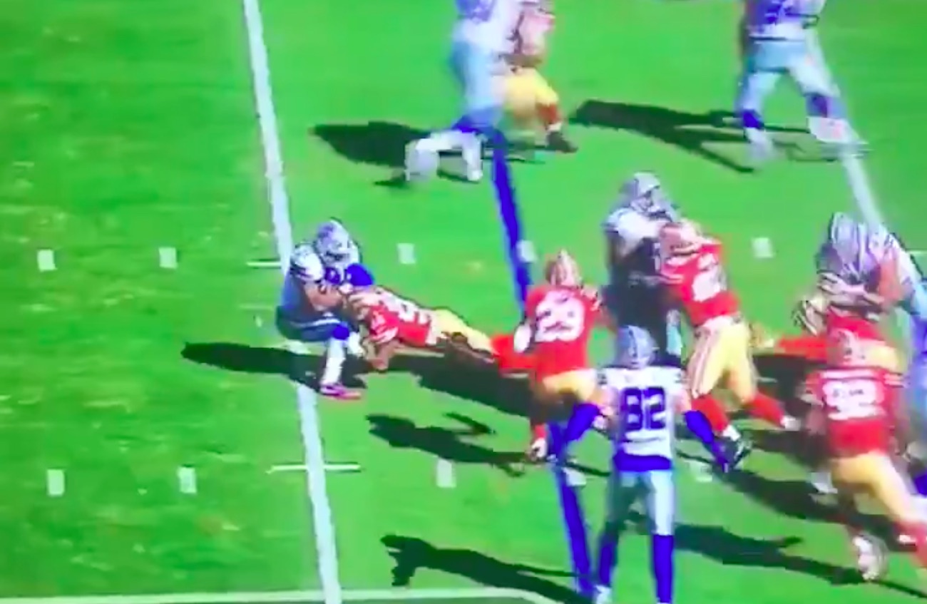 WATCH: Former Alabama LB Reuben Foster plants Ezekiel Elliott into the ...