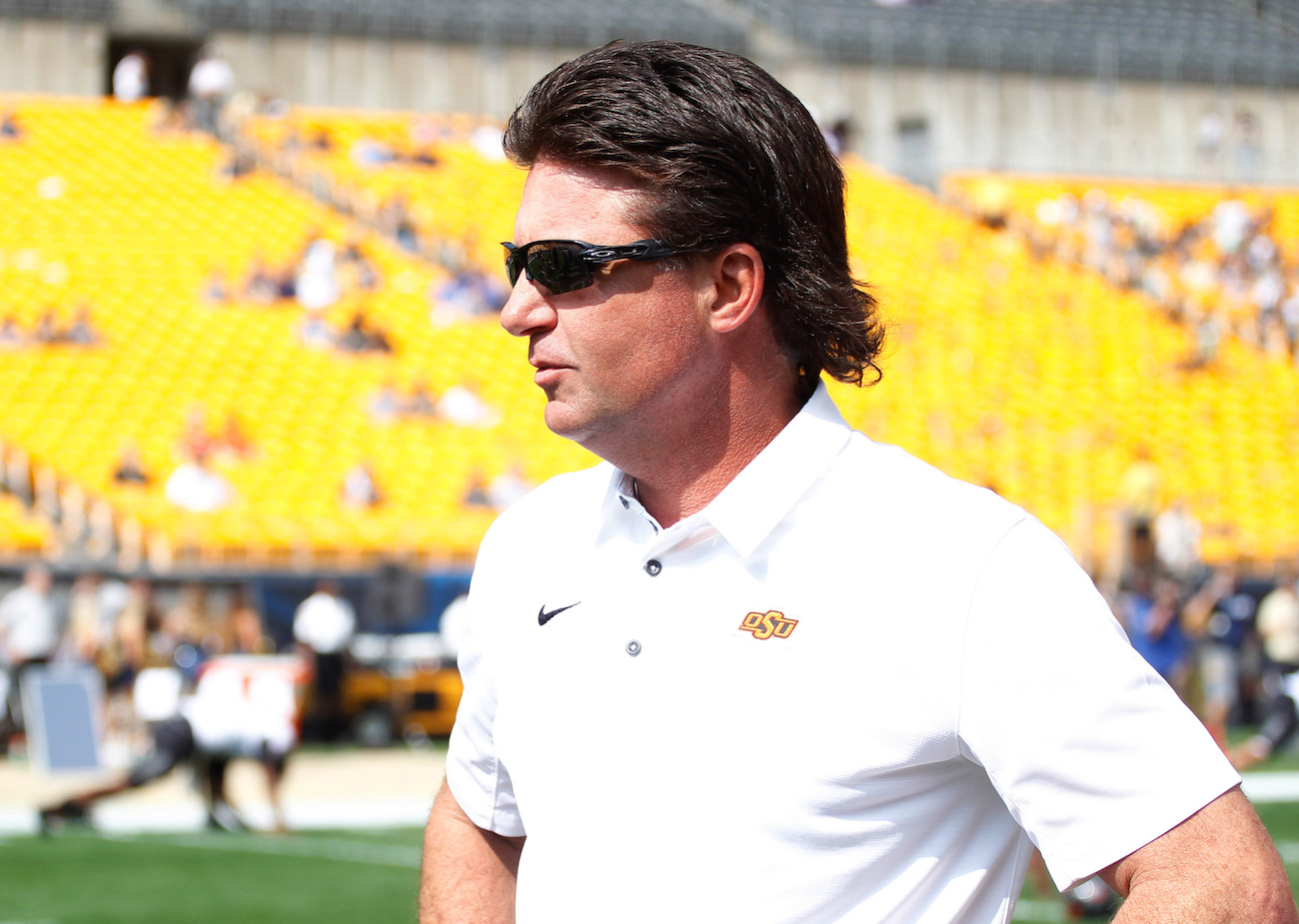 LOOK: SEC coaches look hilarious with Mike Gundy's mullet - Saturday ...