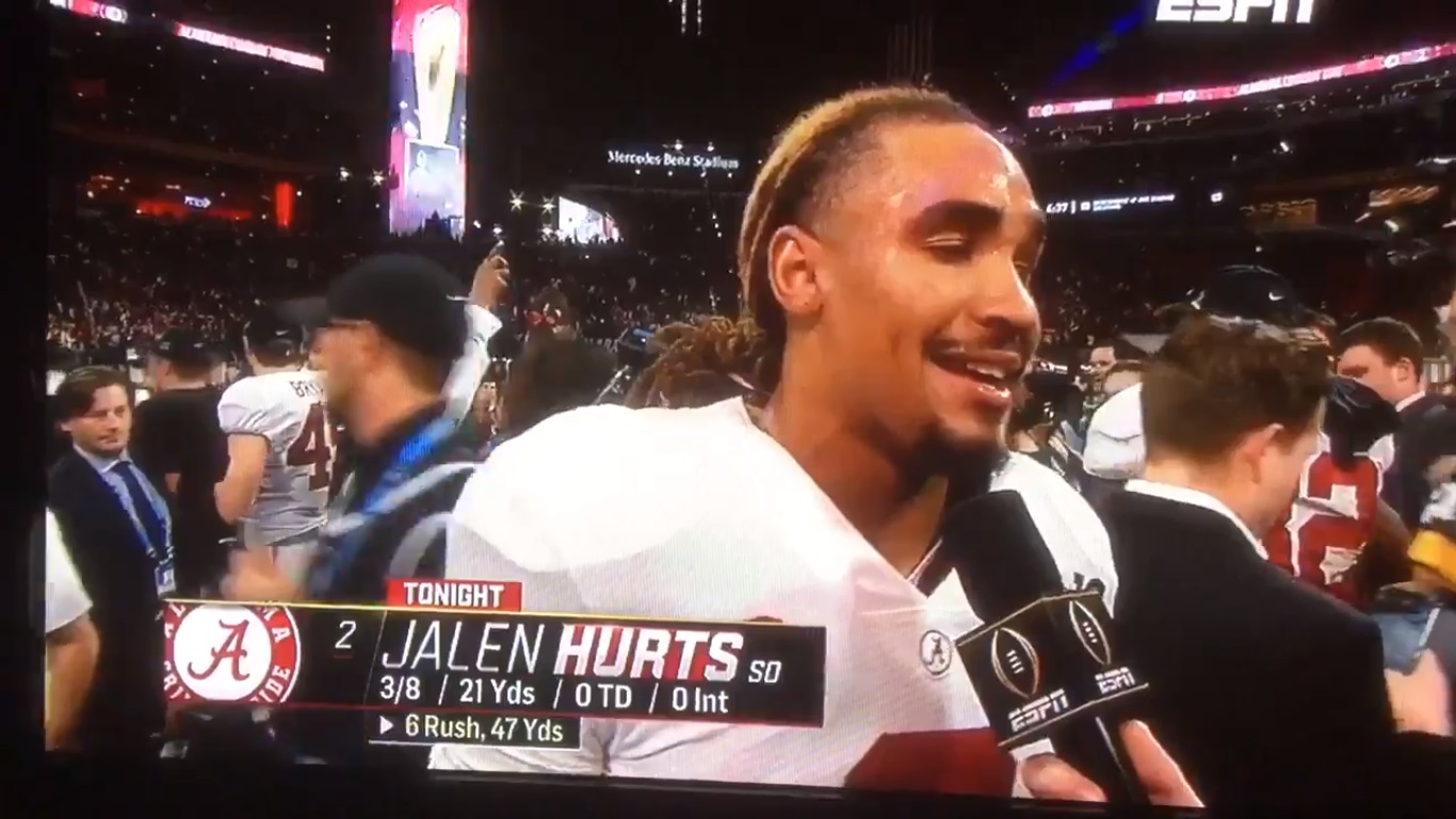 WATCH: Jalen Hurts praises Tua Tagovailoa's performance, remains positive despite being benched ...