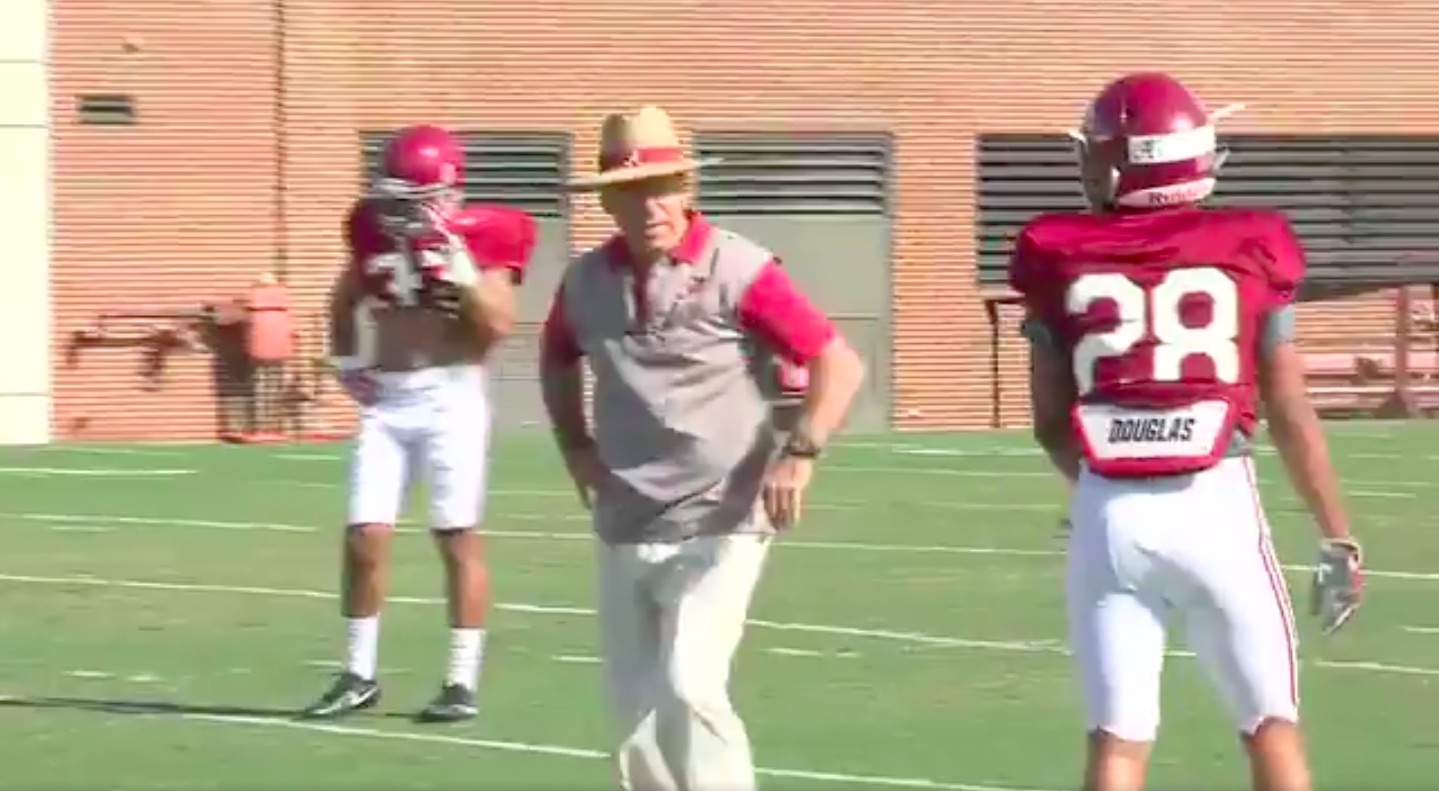 WATCH: Nick Saban goes on angry tirade after walk-on receiver misses ...