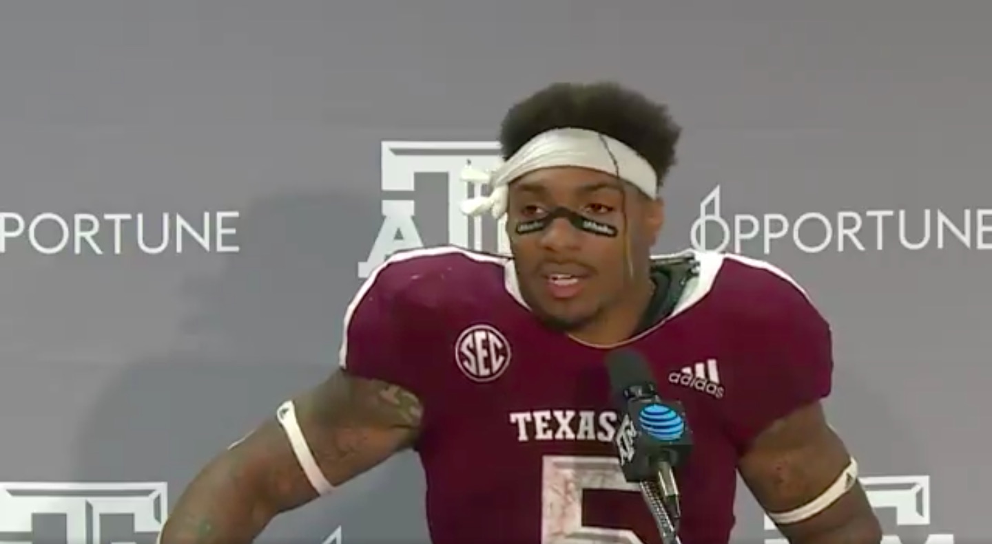 WATCH: Trayveon Williams discusses incredible 3-TD game Thursday night ...