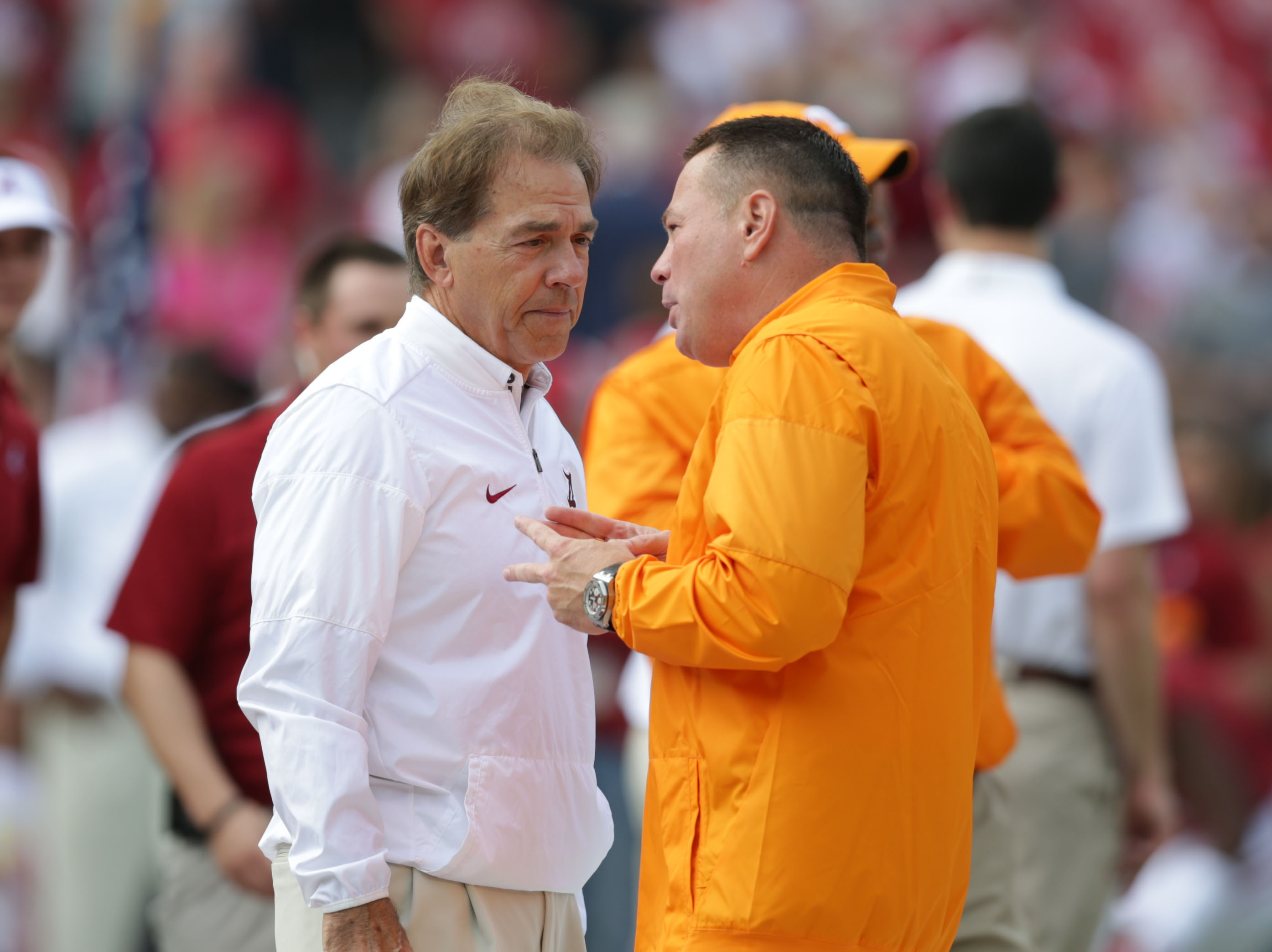 Alabama players give former Tennessee coach Butch Jones a hard time ...