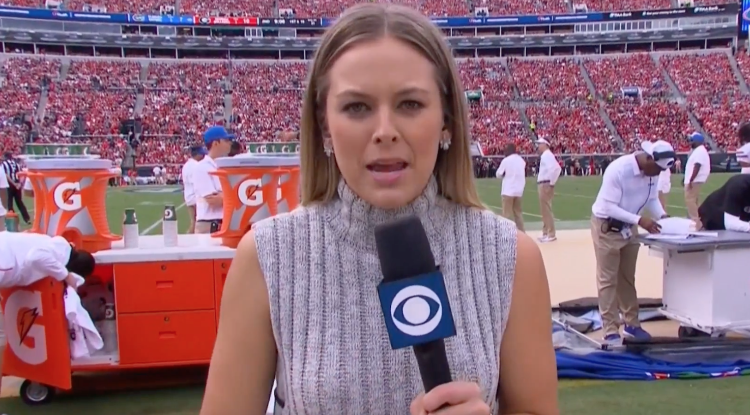 LOOK: SEC on CBS sideline reporter announces she's pregnant - Saturday ...