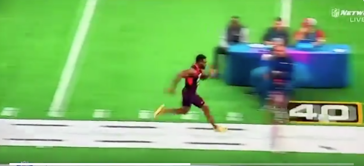 Media reacts to Elijah Holyfield's poor 40-yard dash time - Saturday ...
