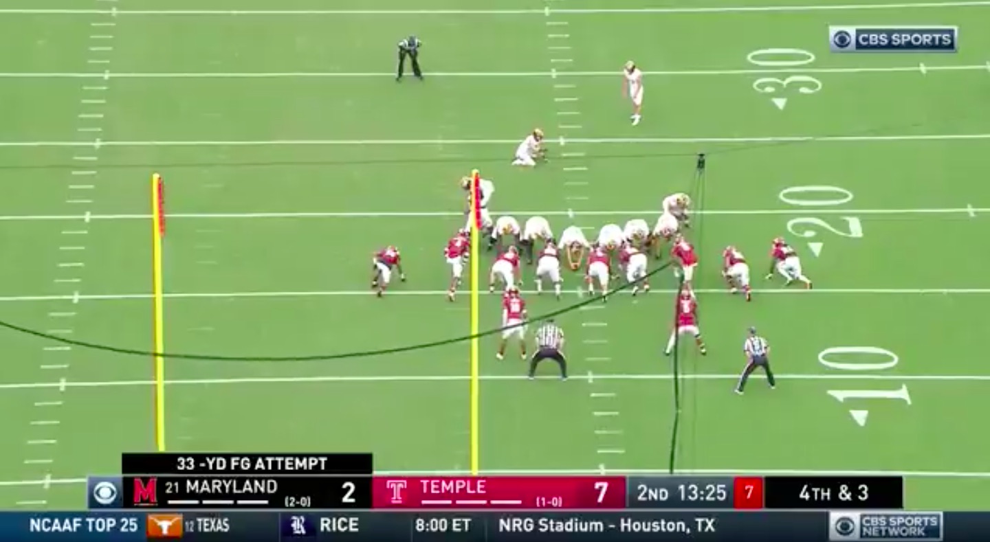 WATCH: Maryland runs one of the worst fake field goals we've ever seen ...