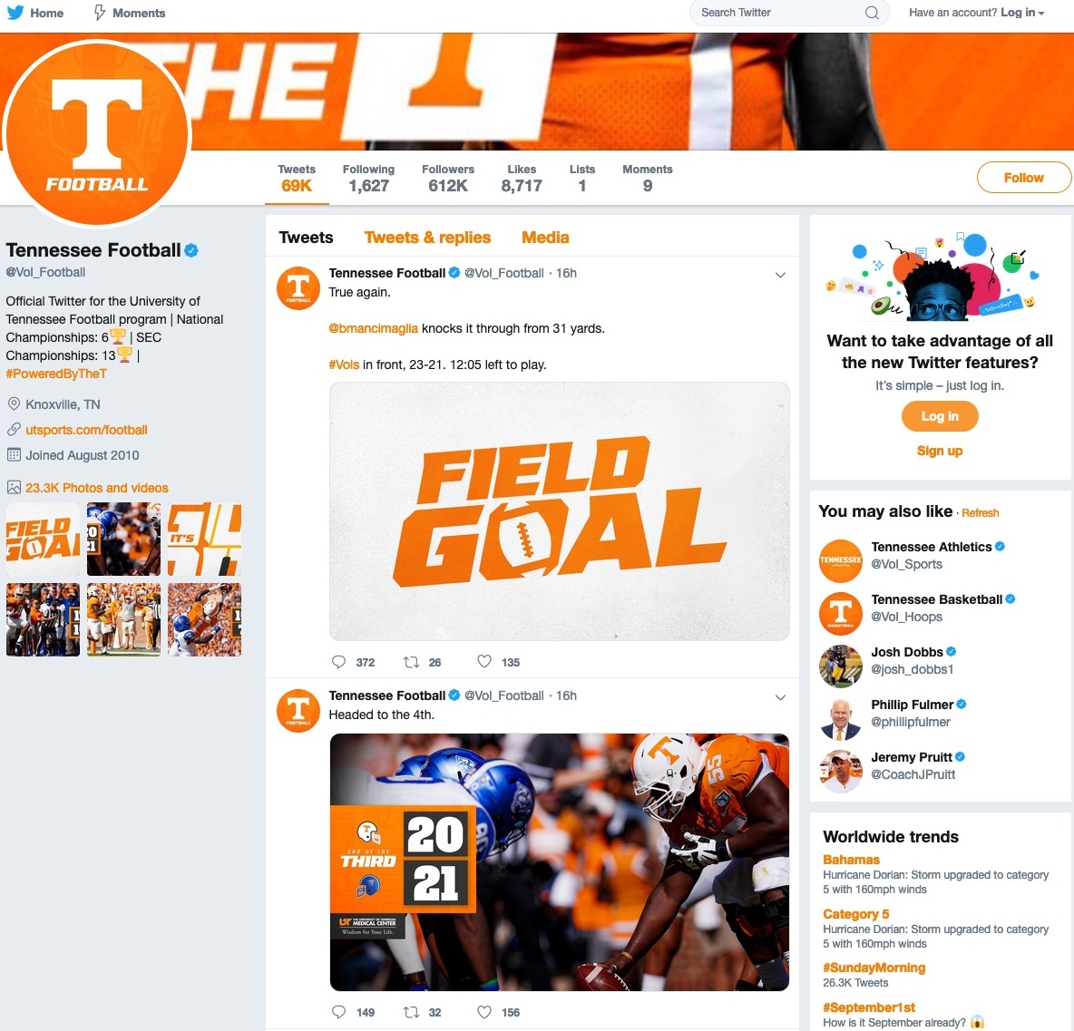 LOOK: Tennessee's social media team appears to have given up during ...