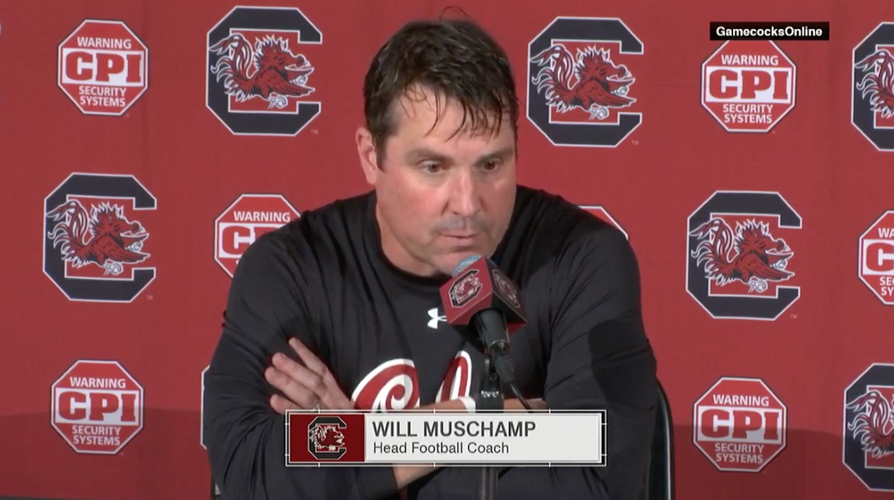 Frustrated Will Muschamp fired up at officials after unsportsmanlike ...