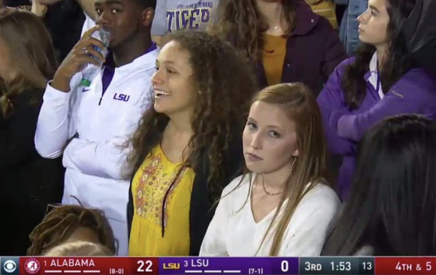 Sad LSU fan from 2018 finally shows her smile following Tigers' big win ...