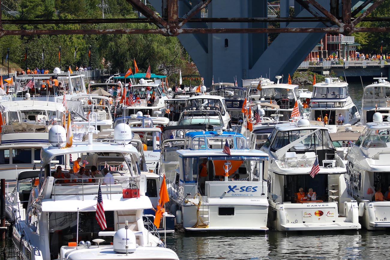 PHOTOS: Vol Navy boat catches fire on game day - Saturday Down South