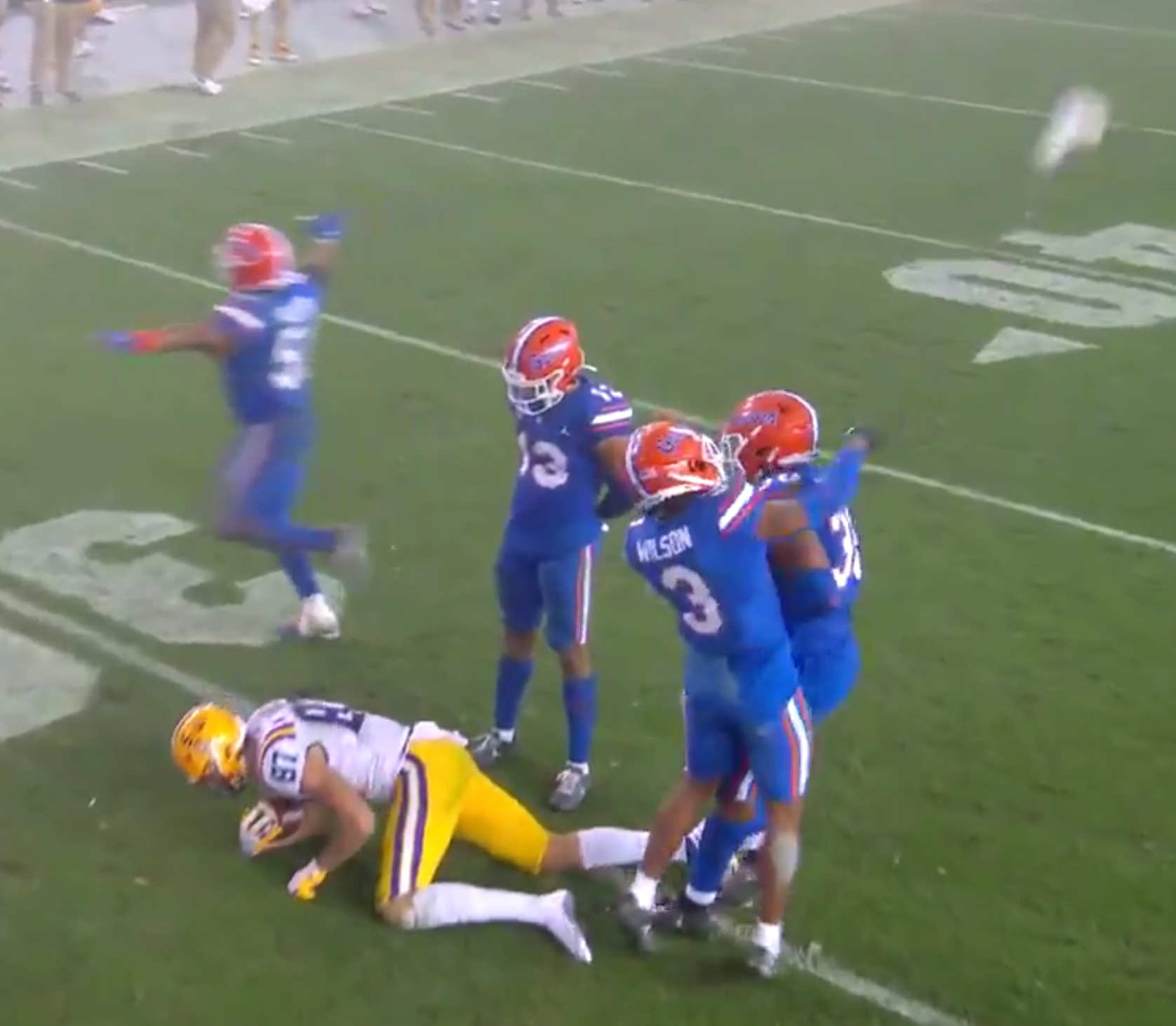 Playoff hopes tossed away? Florida DB Marco Wilson flagged for throwing ...