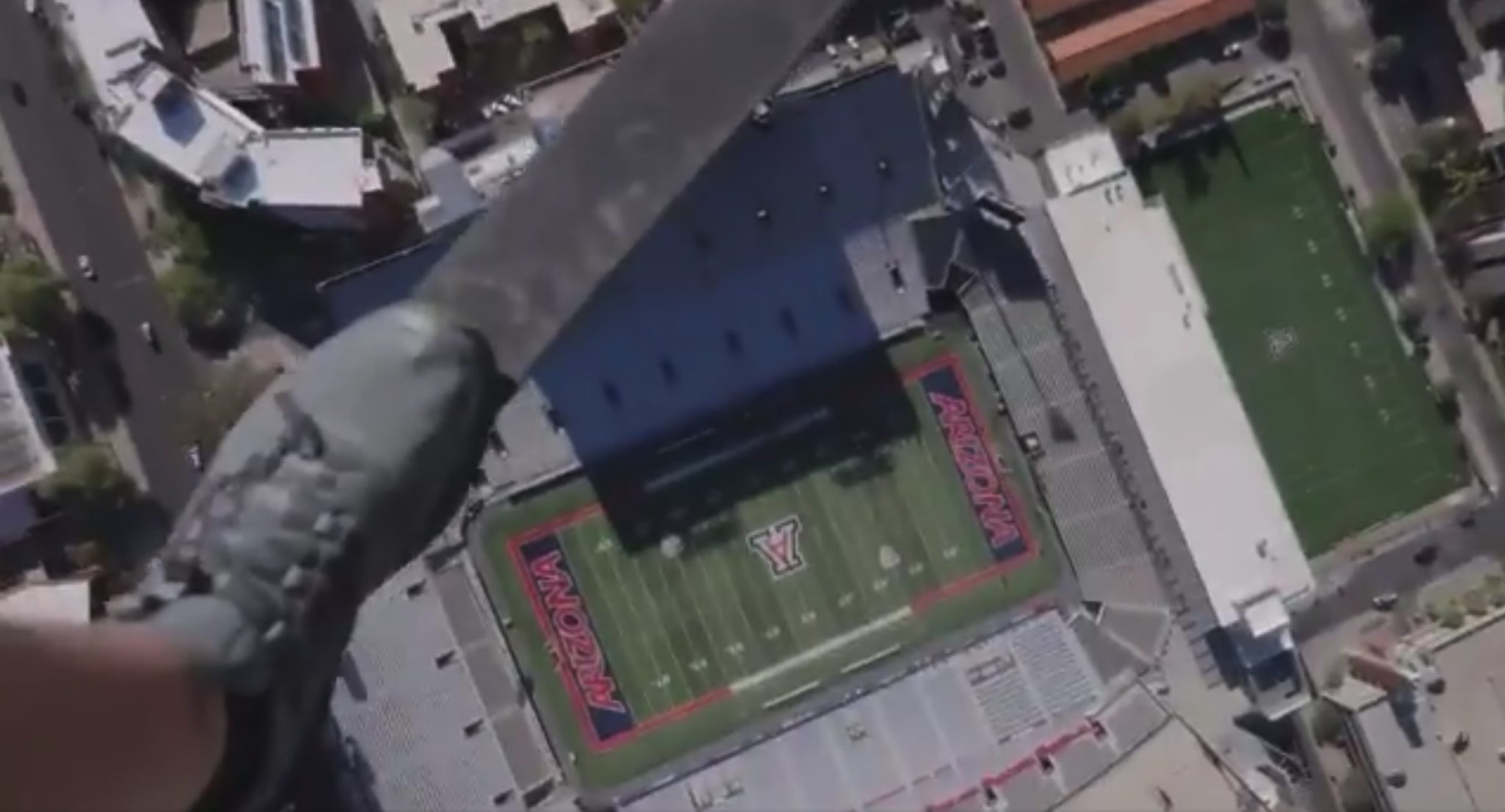 Rob Gronkowski catches football tossed from helicopter for Guinness ...