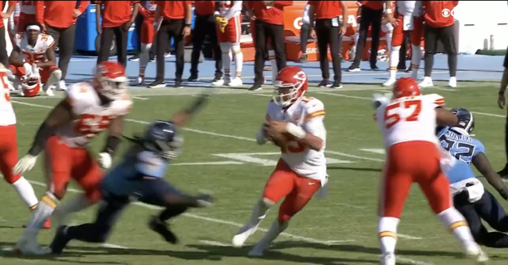 Patrick Mahomes knocked out of Kansas City Chiefs' game after ugly high ...