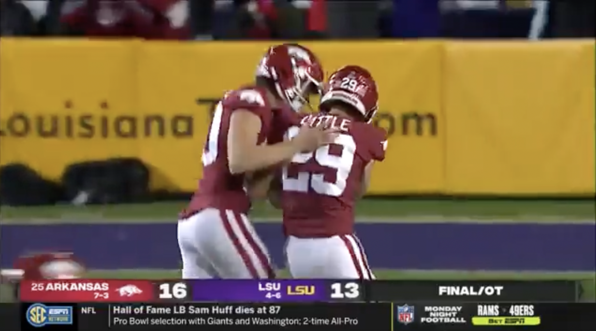 Cam Little hits the griddy troll of LSU after nailing game-winning ...