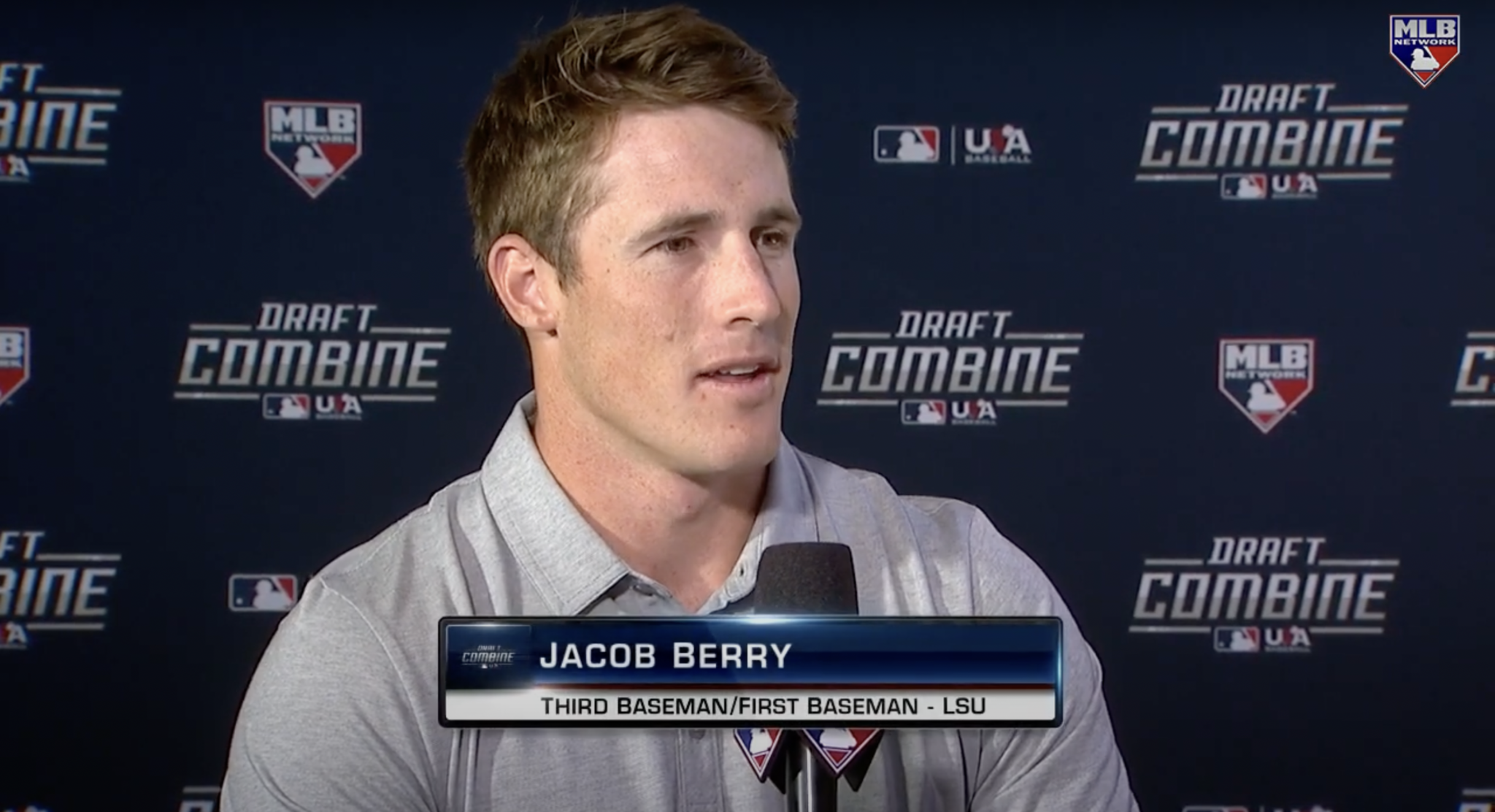 Jacob Berry, LSU third baseman, selected early in MLB Draft - Saturday ...