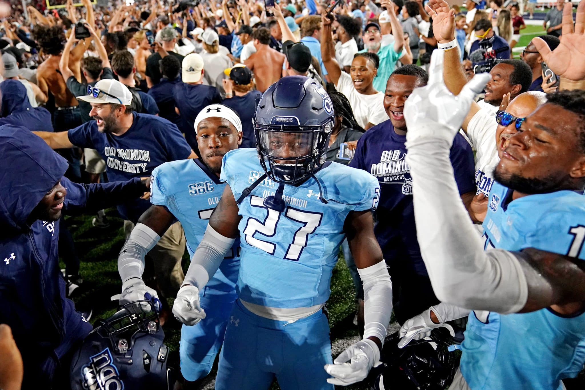 Old Dominion unveils sweet retro helmets for 2023 homecoming game ...