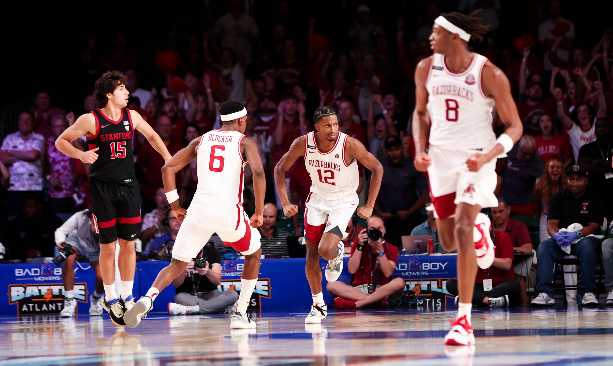 Arkansas basketball wins ugly double OT game over Stanford at Battle 4 ...