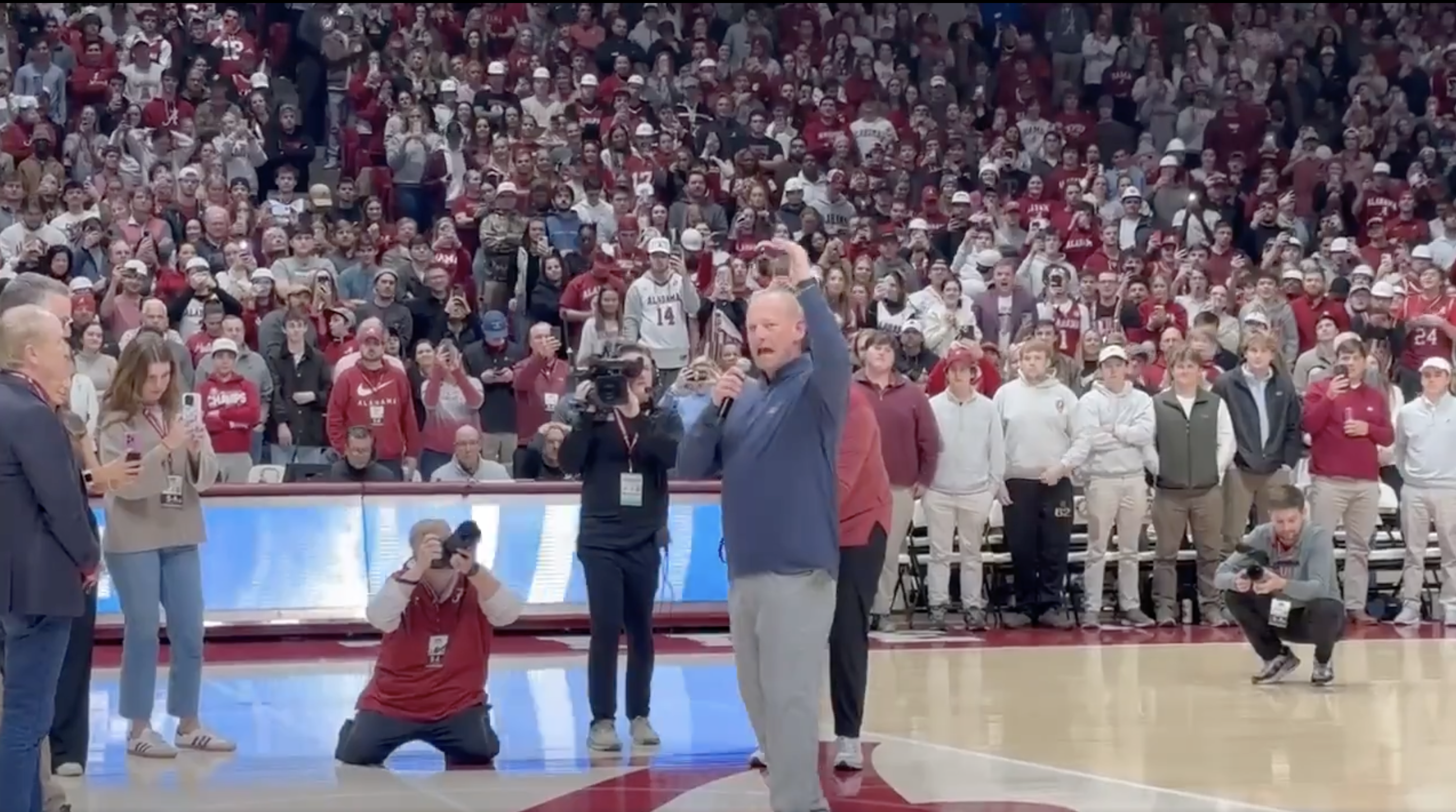 Kalen DeBoer hears roar from Alabama basketball crowd: 'The standard is ...