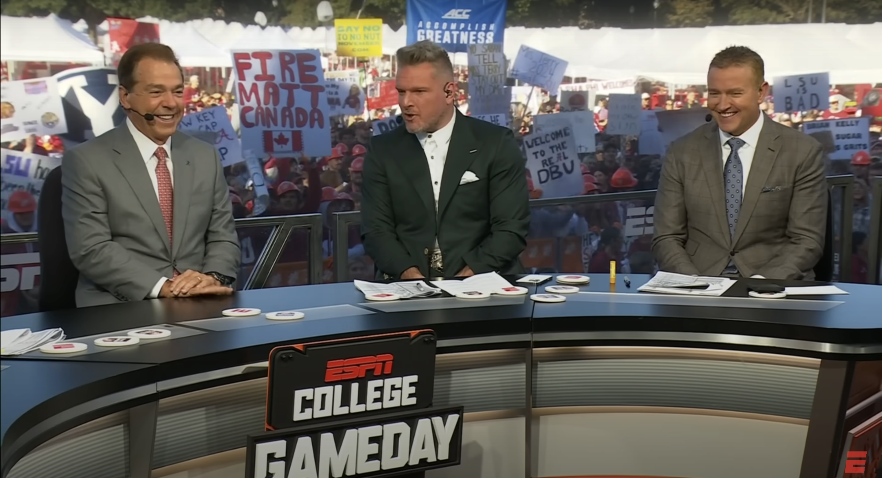 Greg McElroy, Cole Cubelic react to Nick Saban joining College GameDay ...