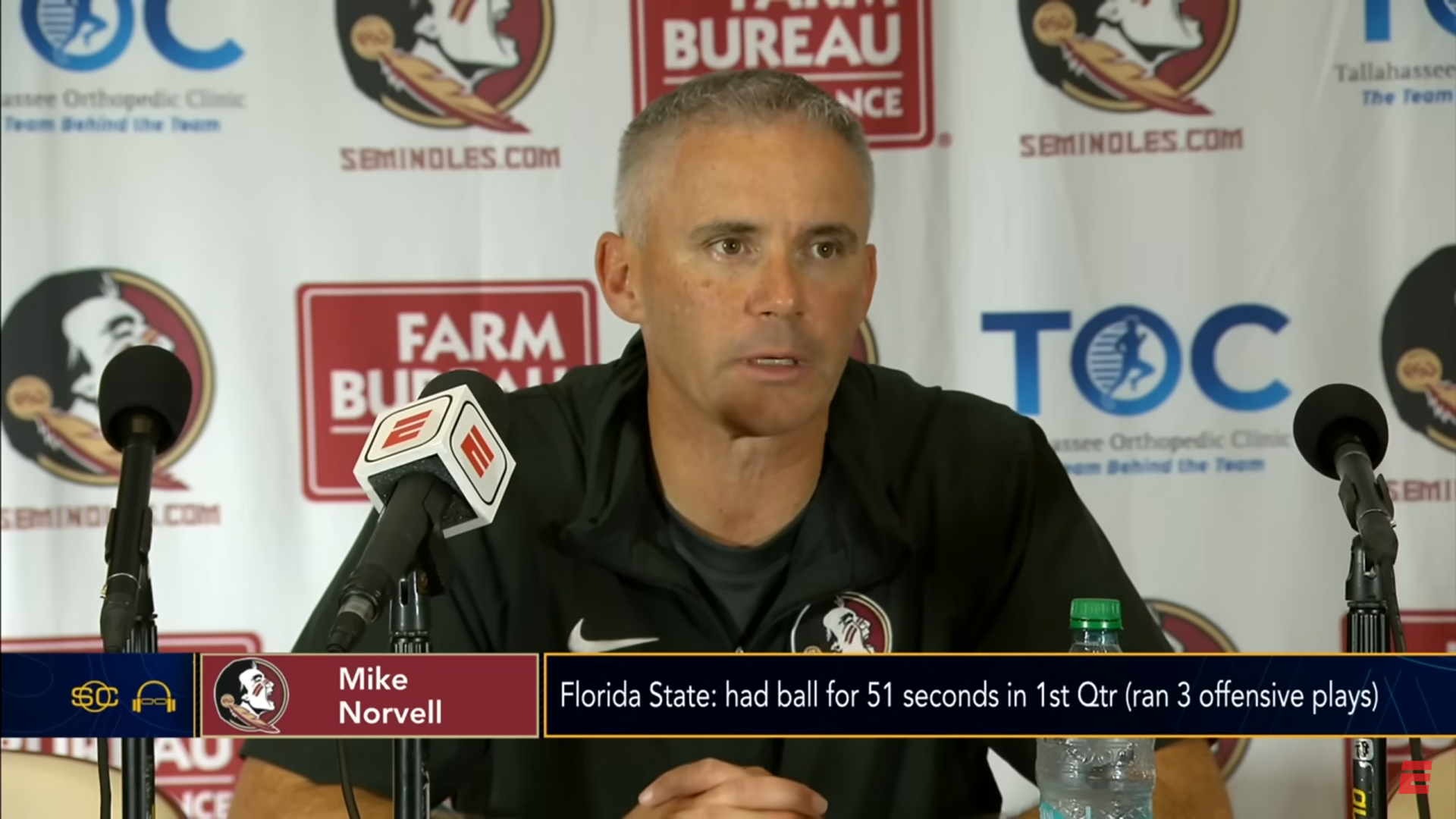 Mike Norvell says weight of Florida State's 0-2 start is 'all on me ...