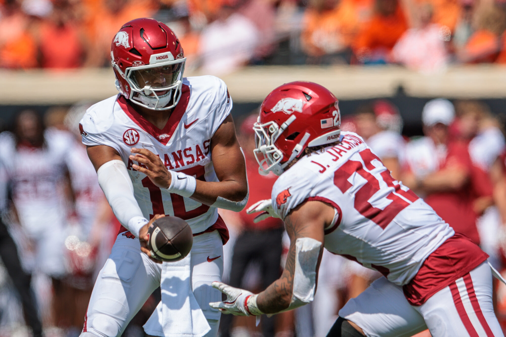 Ja'Quinden Jackson becomes first Arkansas player in 10 years to post ...