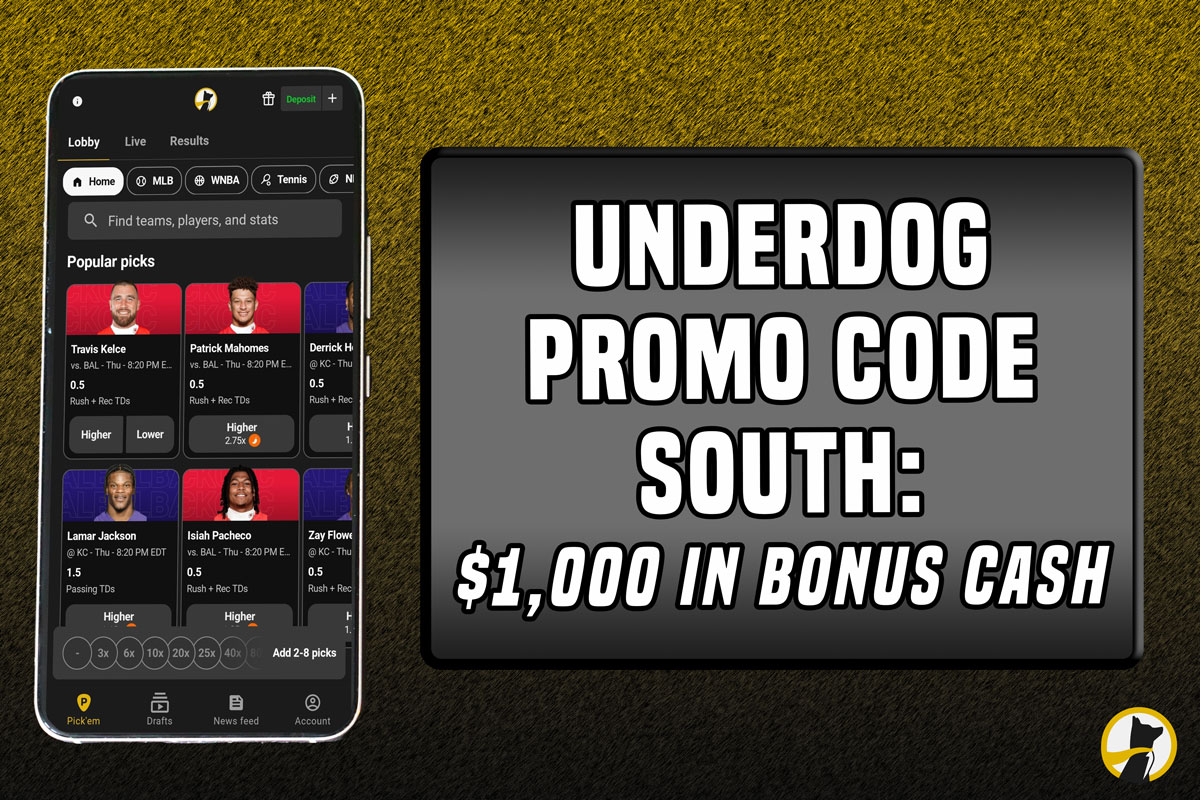 Underdog Promo Code SOUTH: $1,000 Deposit Match for Weekend DFS, Picks ...
