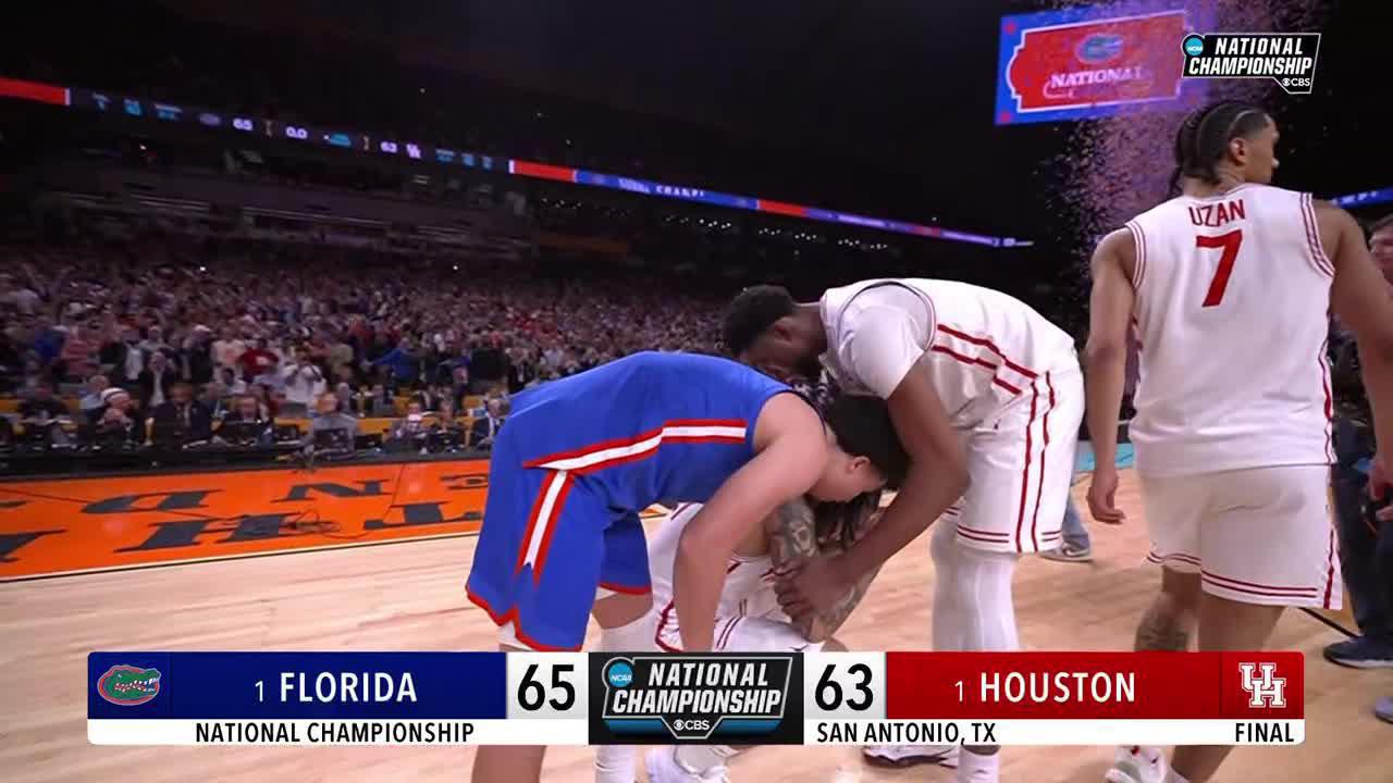 Walter Clayton Jr. consoles Houston's Emanuel Sharp after hard-fought ...
