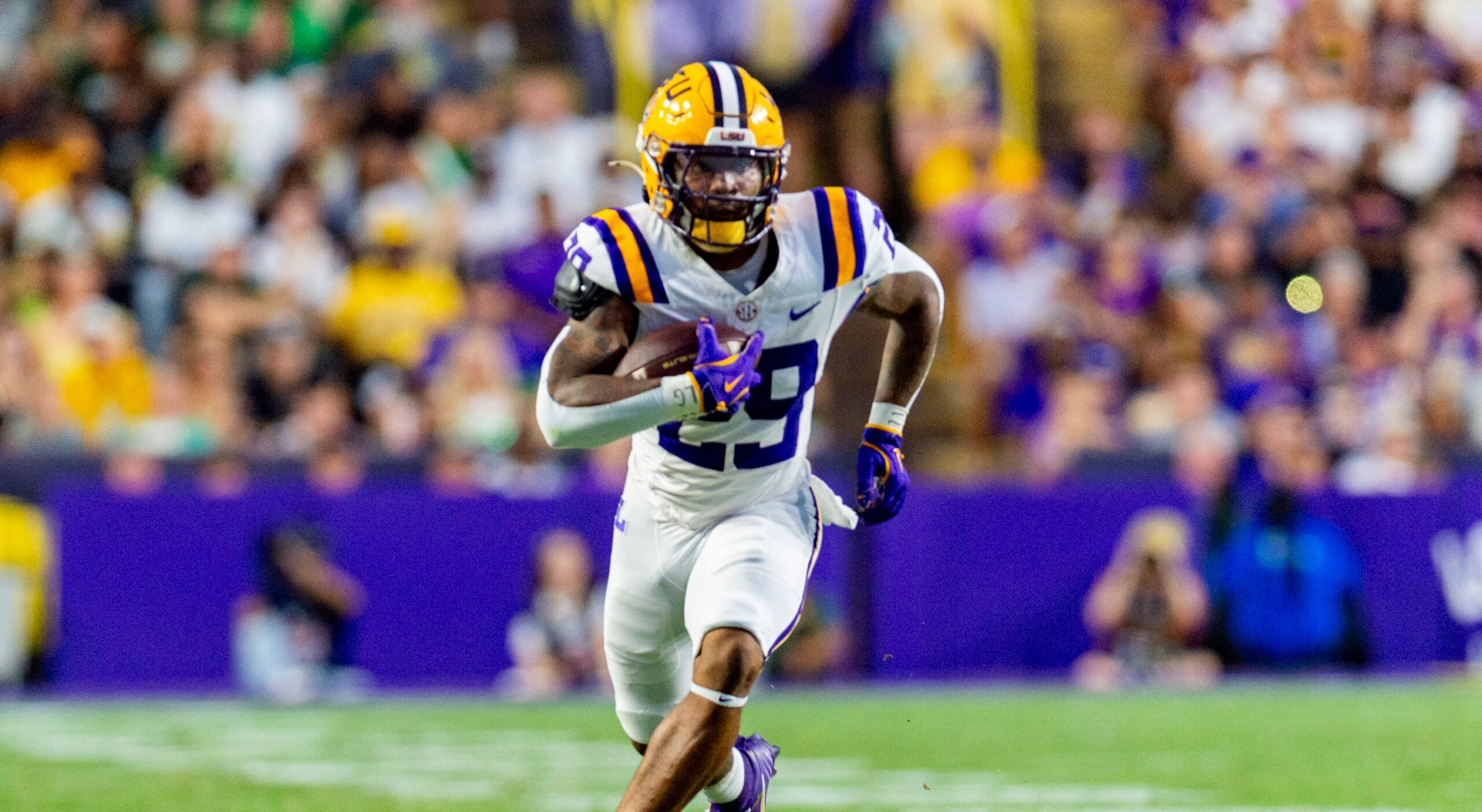 LSU running back Caden Durham makes transfer portal decision - Saturday ...