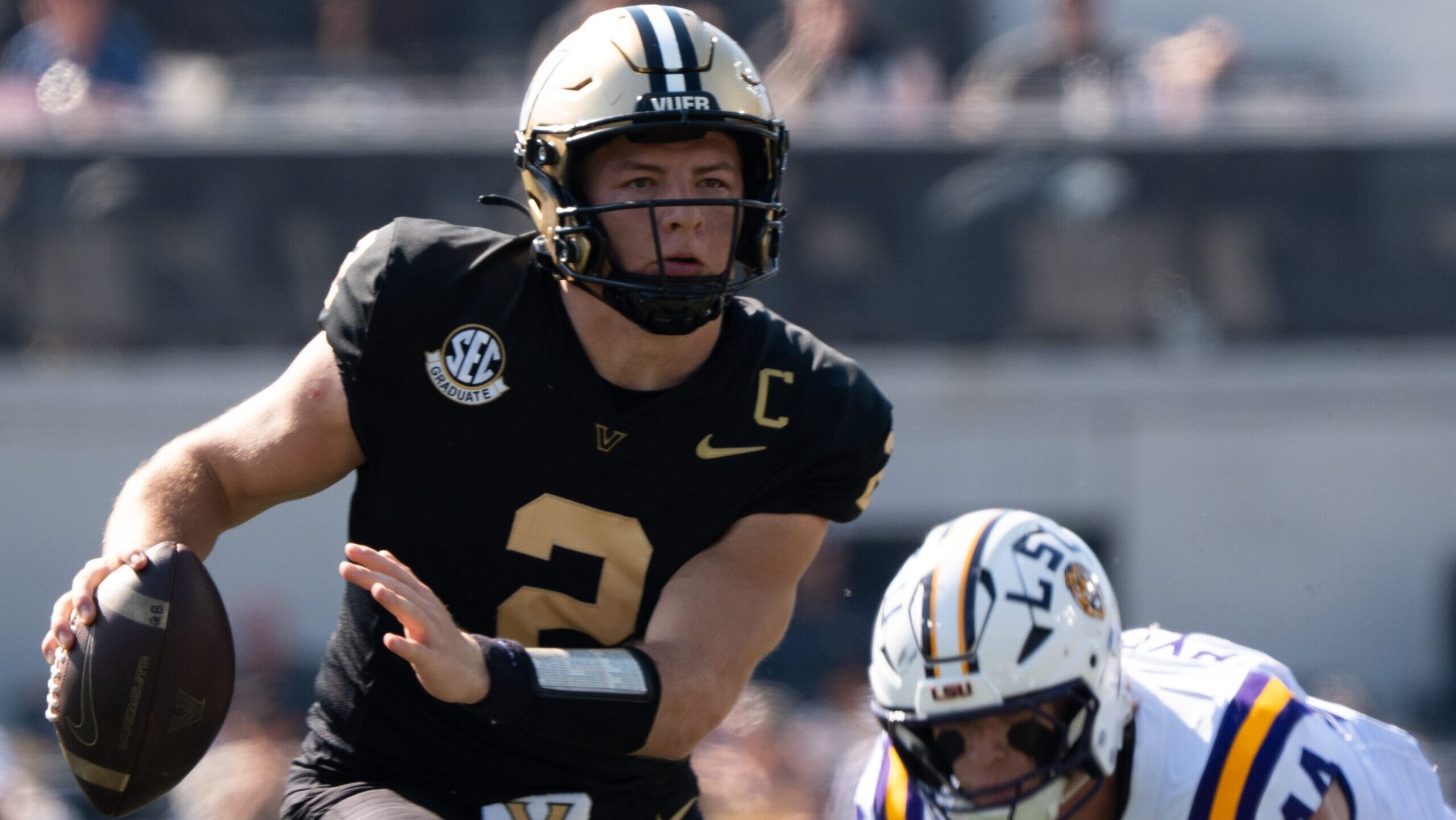 Vandy’s Diego Pavia hits Heisman pose after rushing TD vs. LSU ...