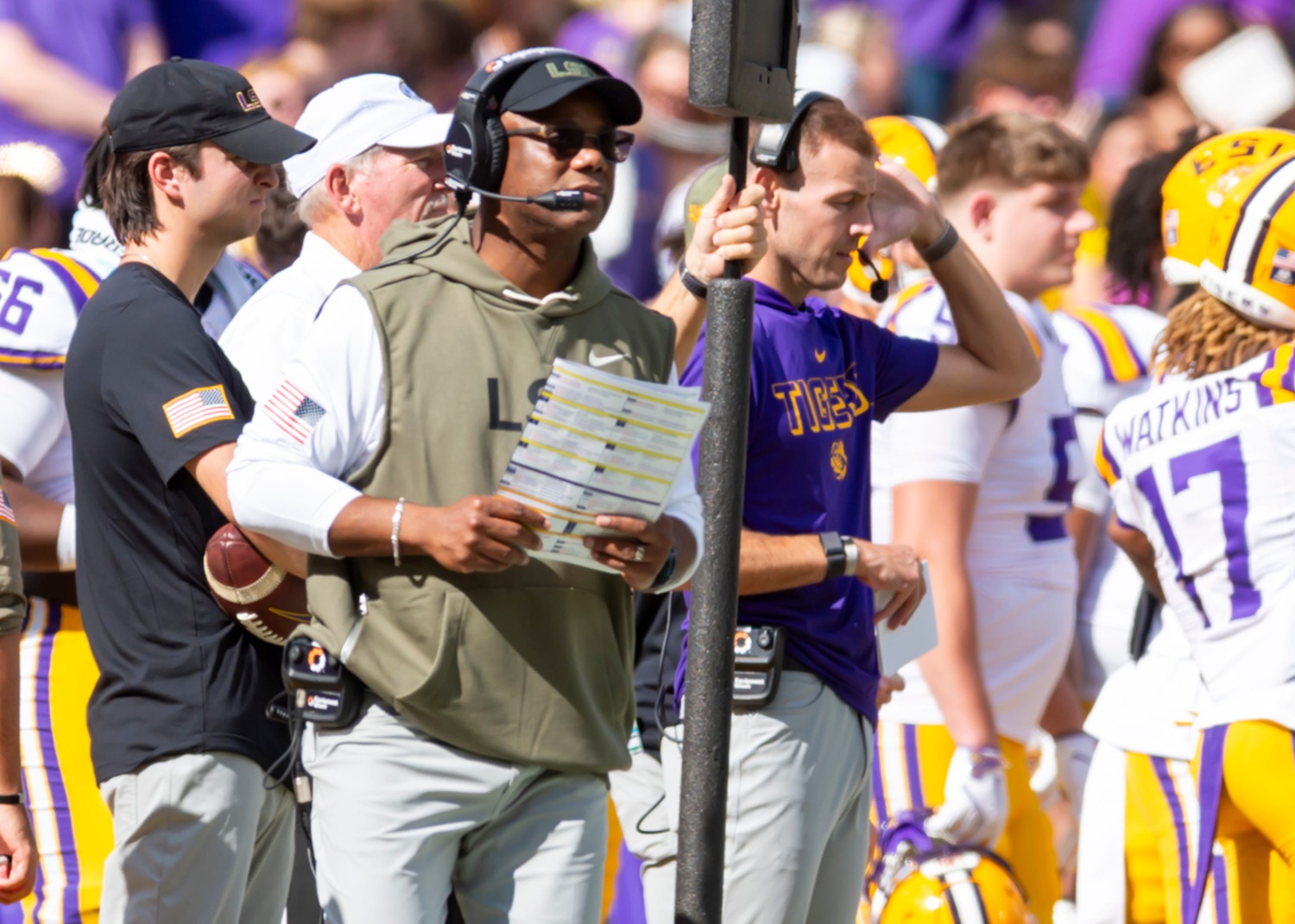 Frank Wilson gets Gatorade bath after leading LSU to first win as ...