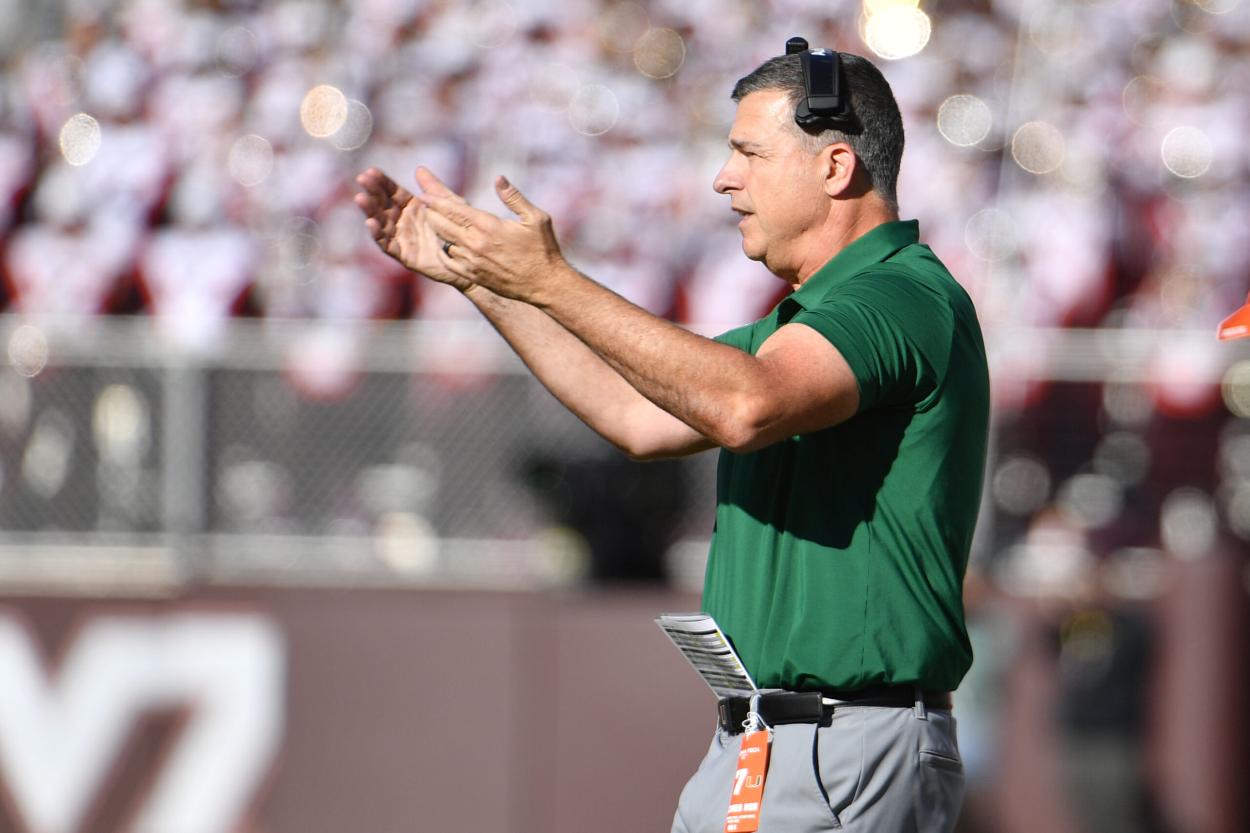 Mario Cristobal Celebrates Miami's Win Over Texas A&M in Playoff Push ...