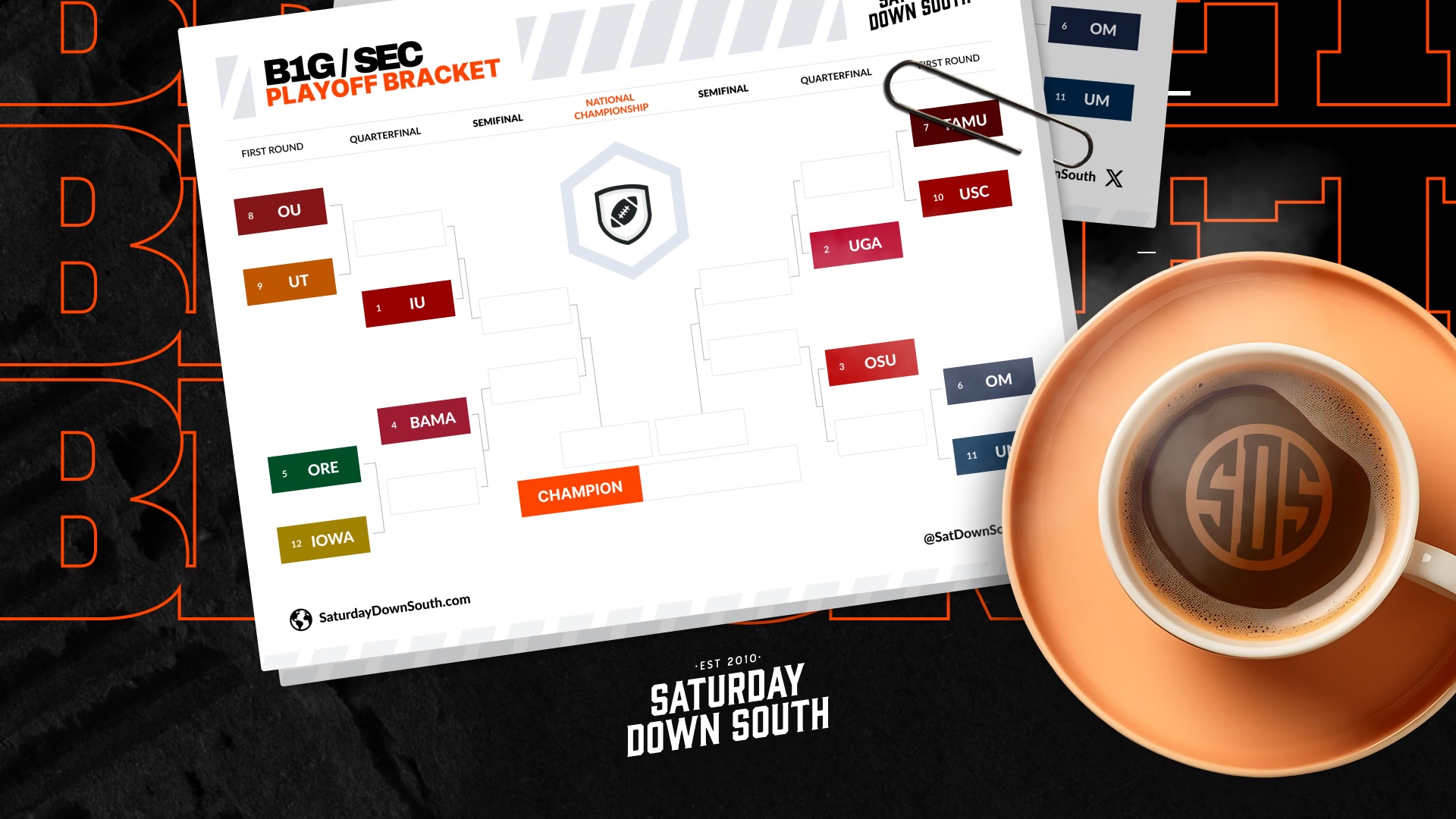 What a 12-team B1G/SEC Playoff bracket would've looked like this year ...