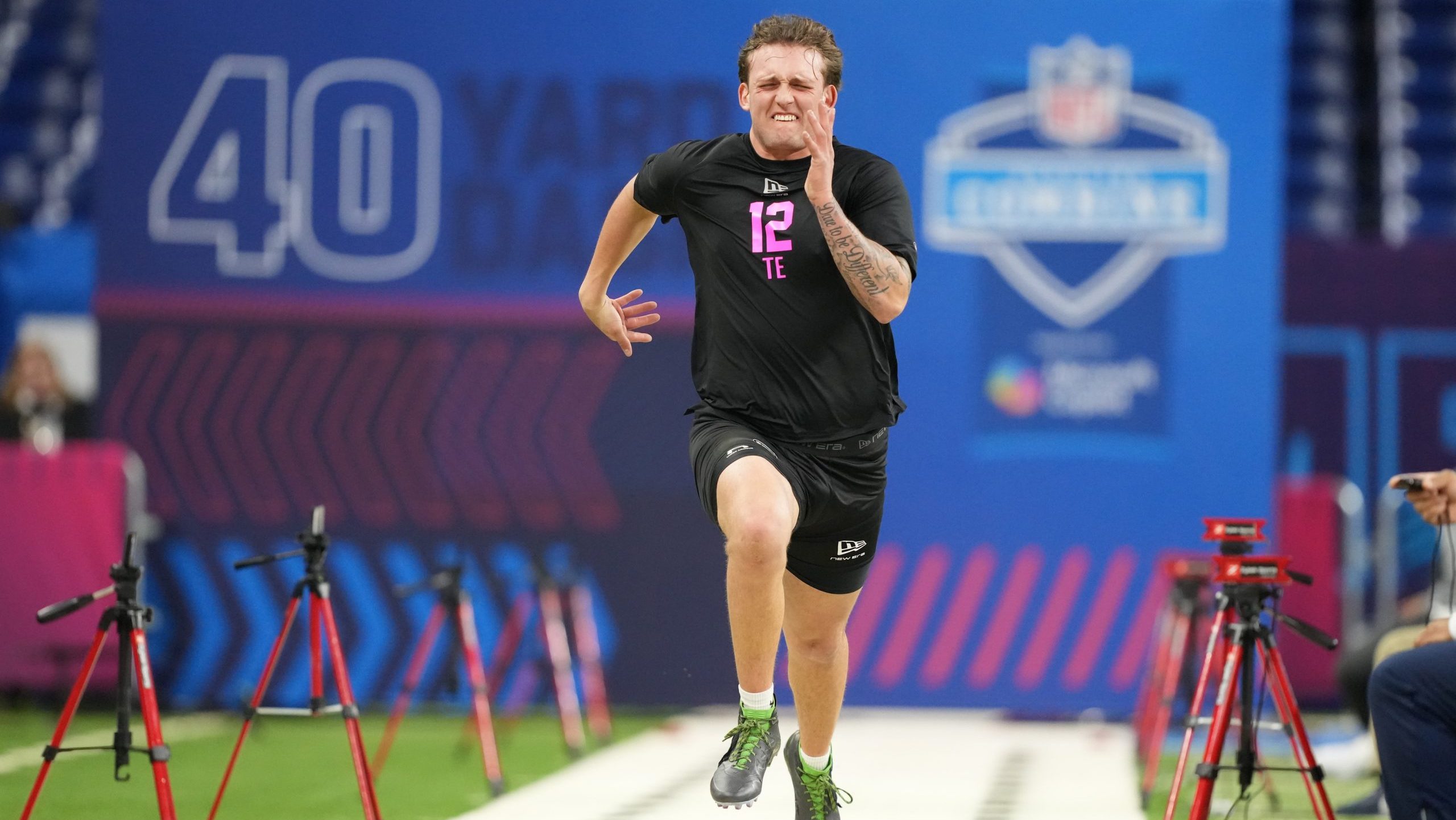 Miles Kitselman has hilarious reaction to slow 40 time at NFL Combine ...