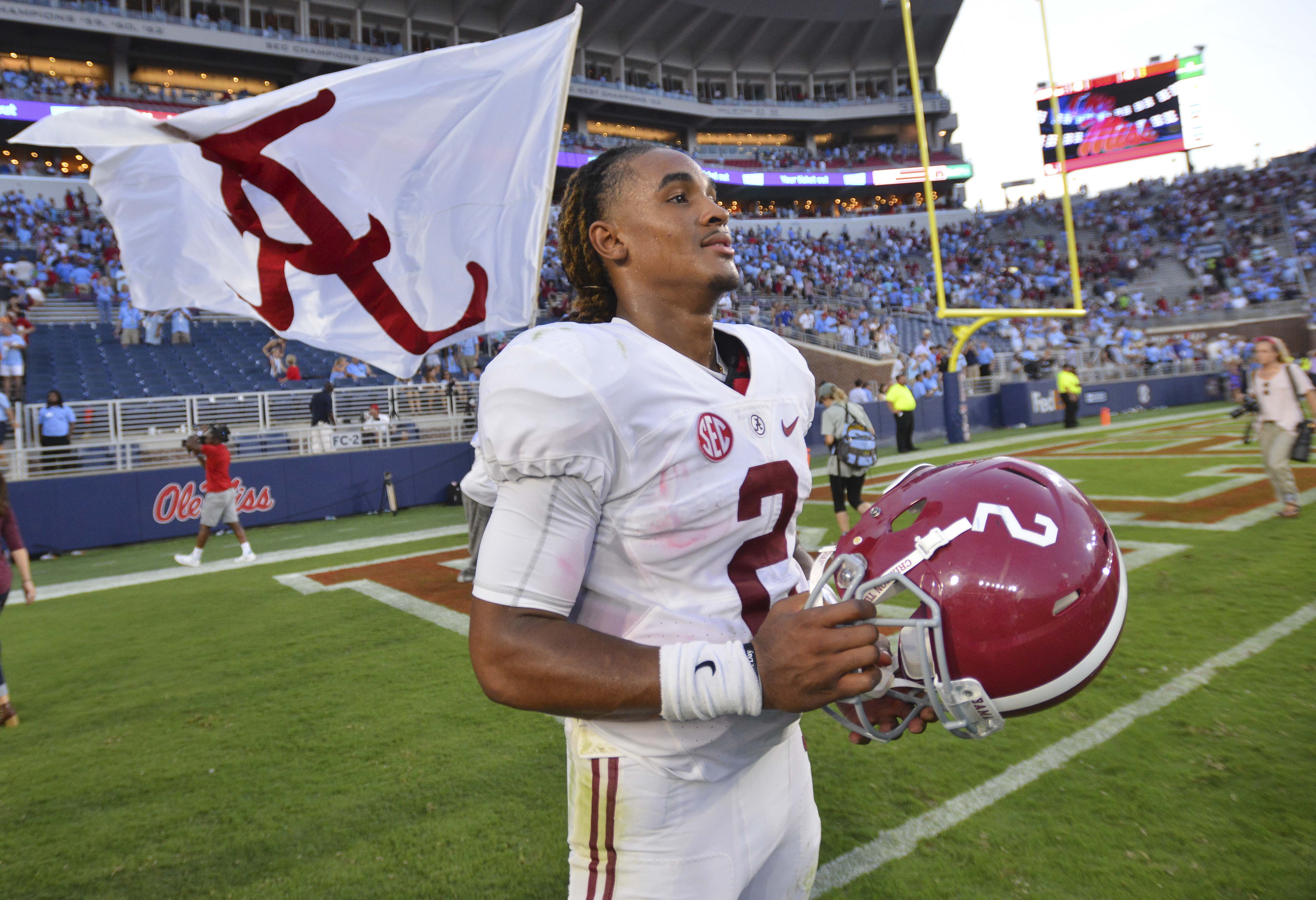 Photo: Rather than partying after a win, Alabama QB Jalen Hurts would ... Photo: Rather than partying after a win, Alabama QB Jalen Hurts would ...