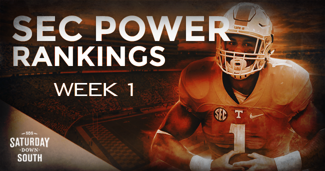 SEC Power Rankings after Week 1