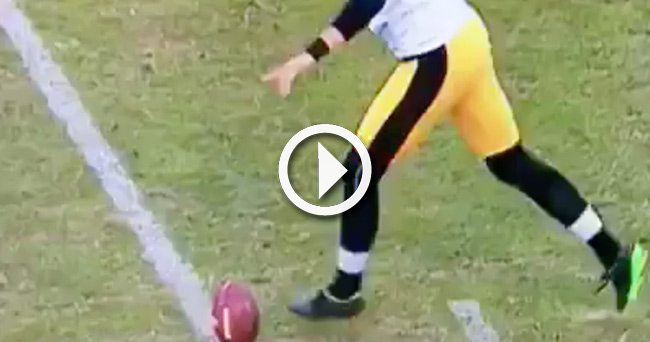 Video: Steelers kicker's epic fail results in the worst onside kick of ...