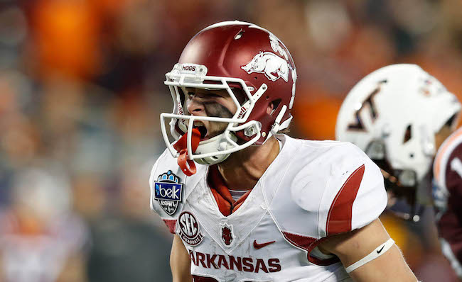 Why Arkansas WR Drew Morgan was ejected from his final game