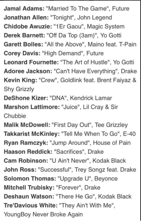 Photo: List of NFL Draft walk-up songs full of interesting choices
