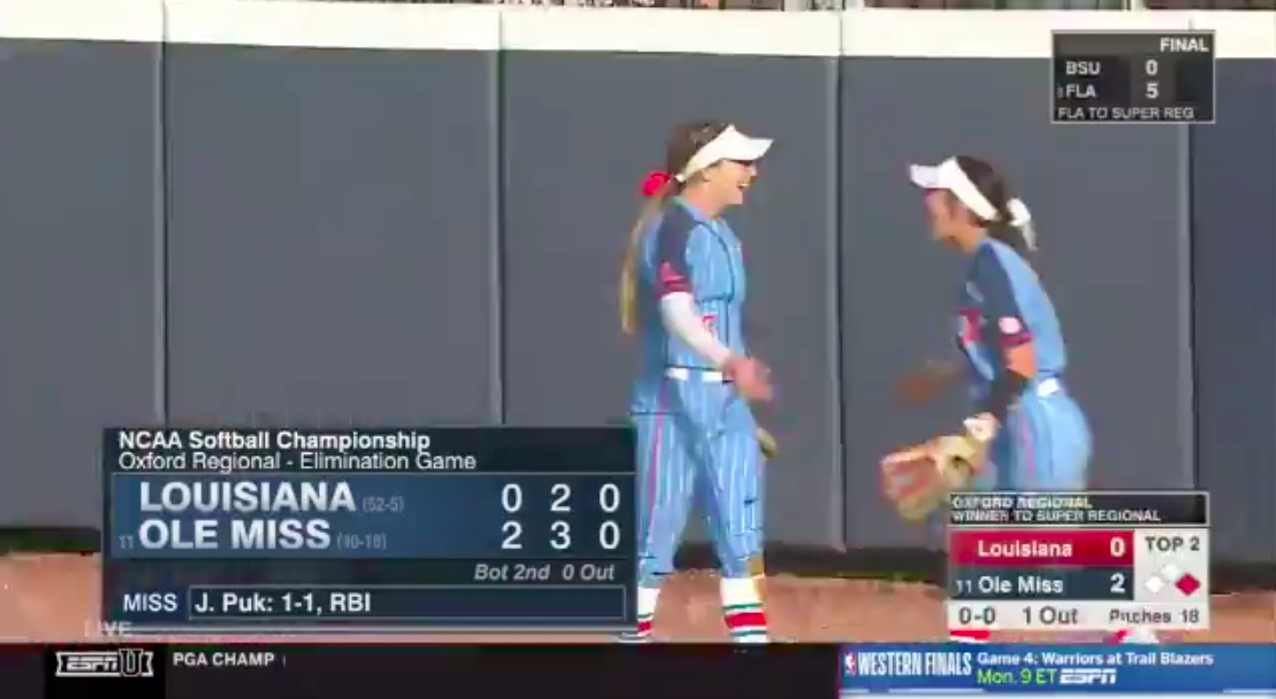 WATCH: Ole Miss OF Kylan Becker robs home run in winner-take-all ...