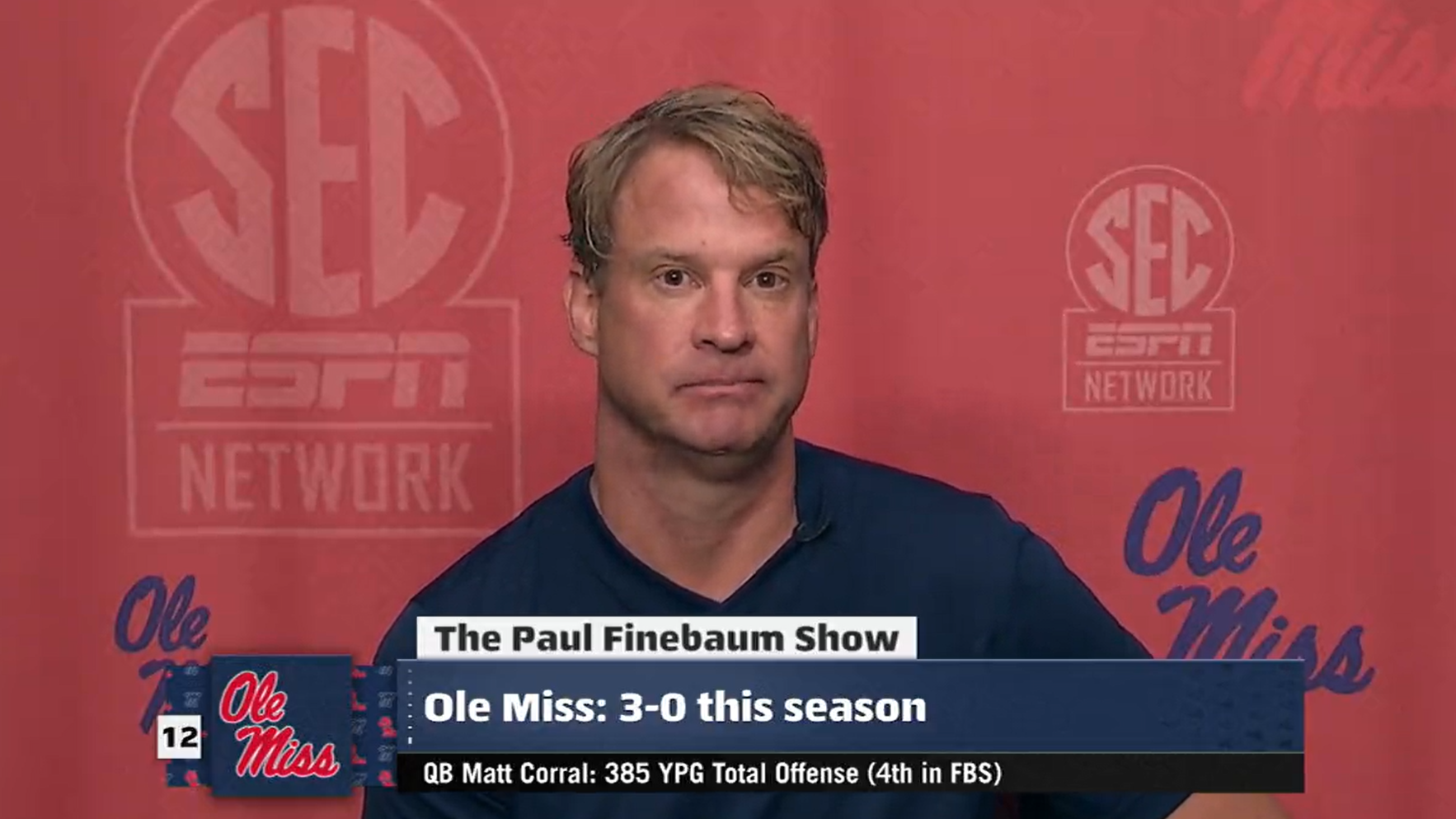 Lane Kiffin reminds Ole Miss fans, coaches to enjoy watching Matt Corral