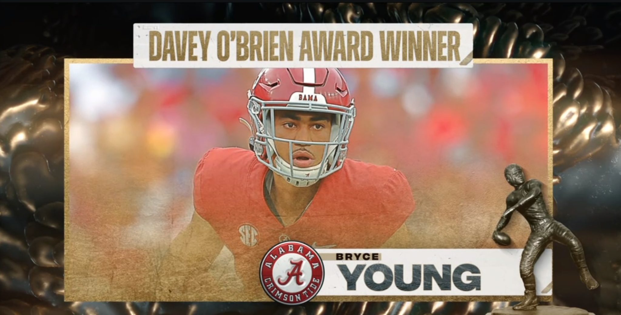 Bryce Young wins 2021 Davey O’Brien Award as nation’s best quarterback
