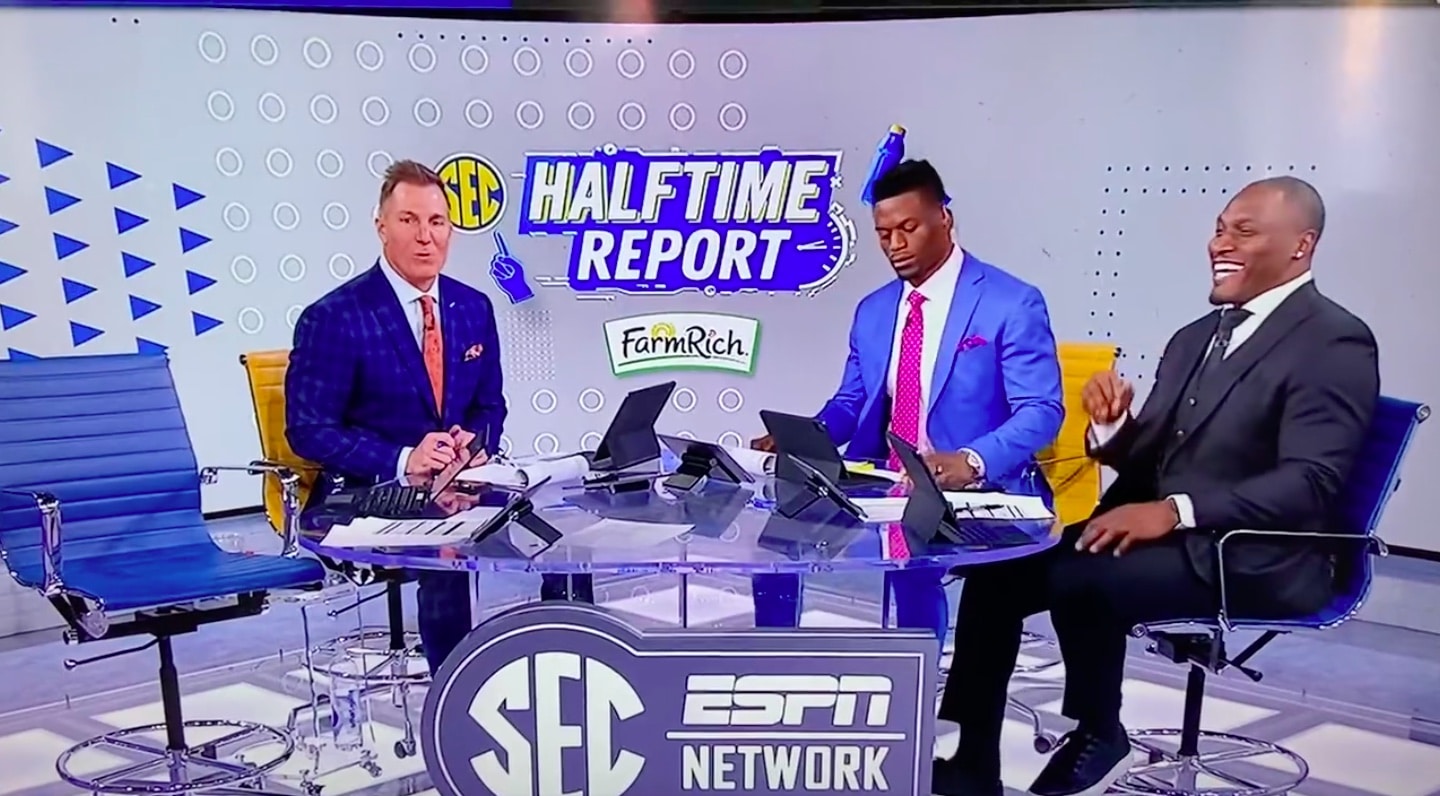 SEC Network set gets heated during Florida-Vanderbilt halftime show