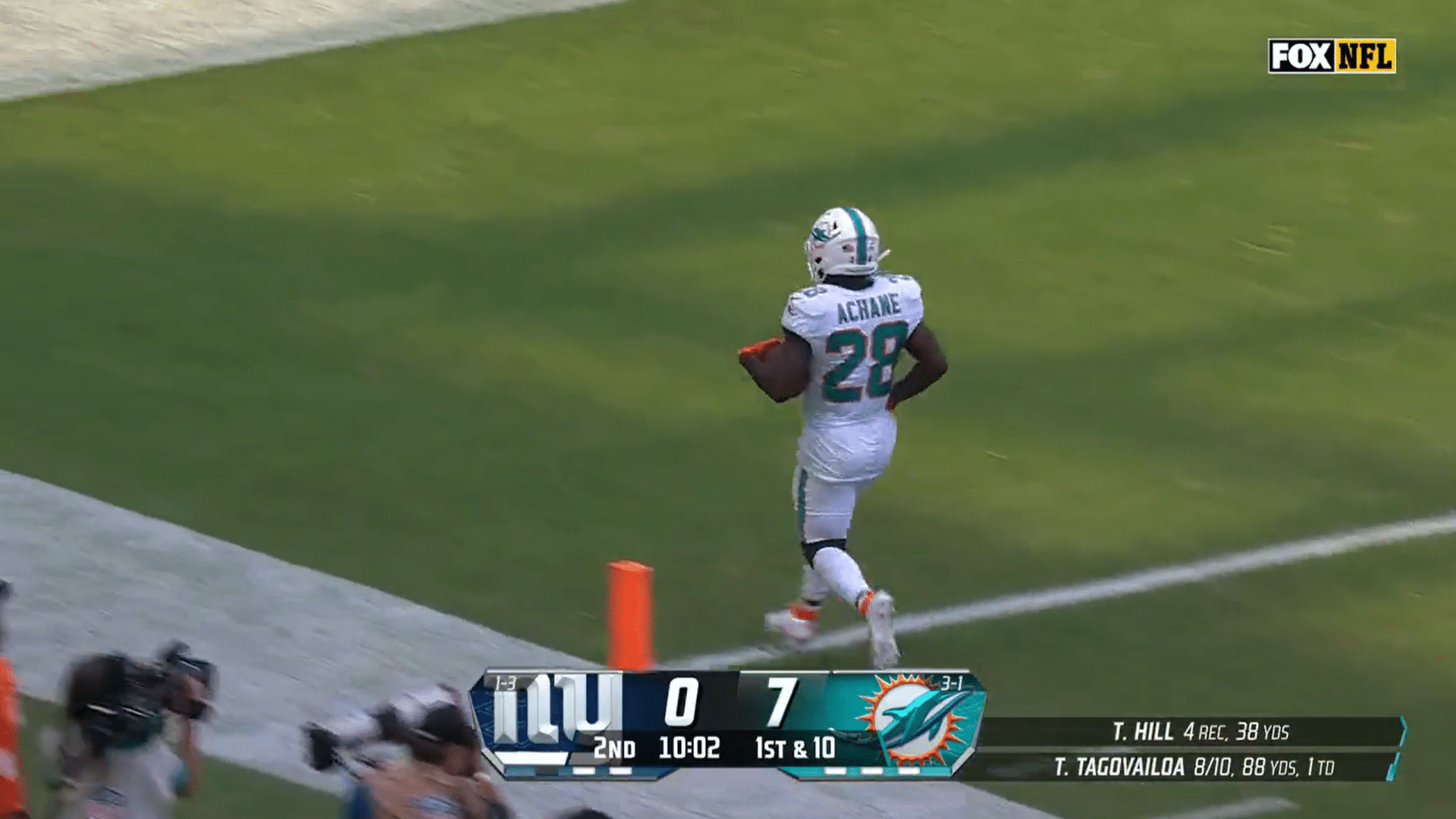 De'Von Achane shows off the wheels with 76-yard touchdown sprint